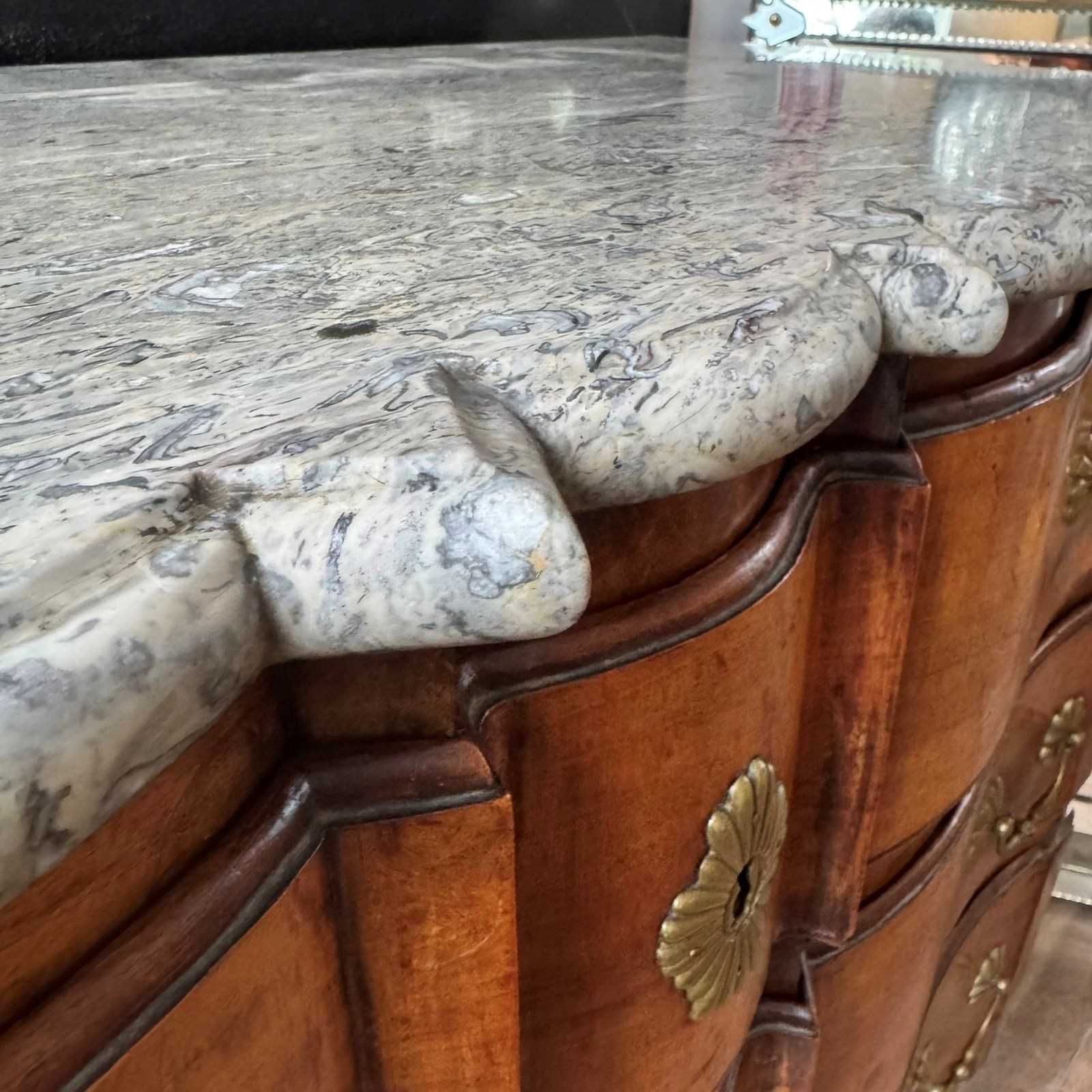 18Th Century French Serpentine Fronted Marble Top Commode - Decorative ...