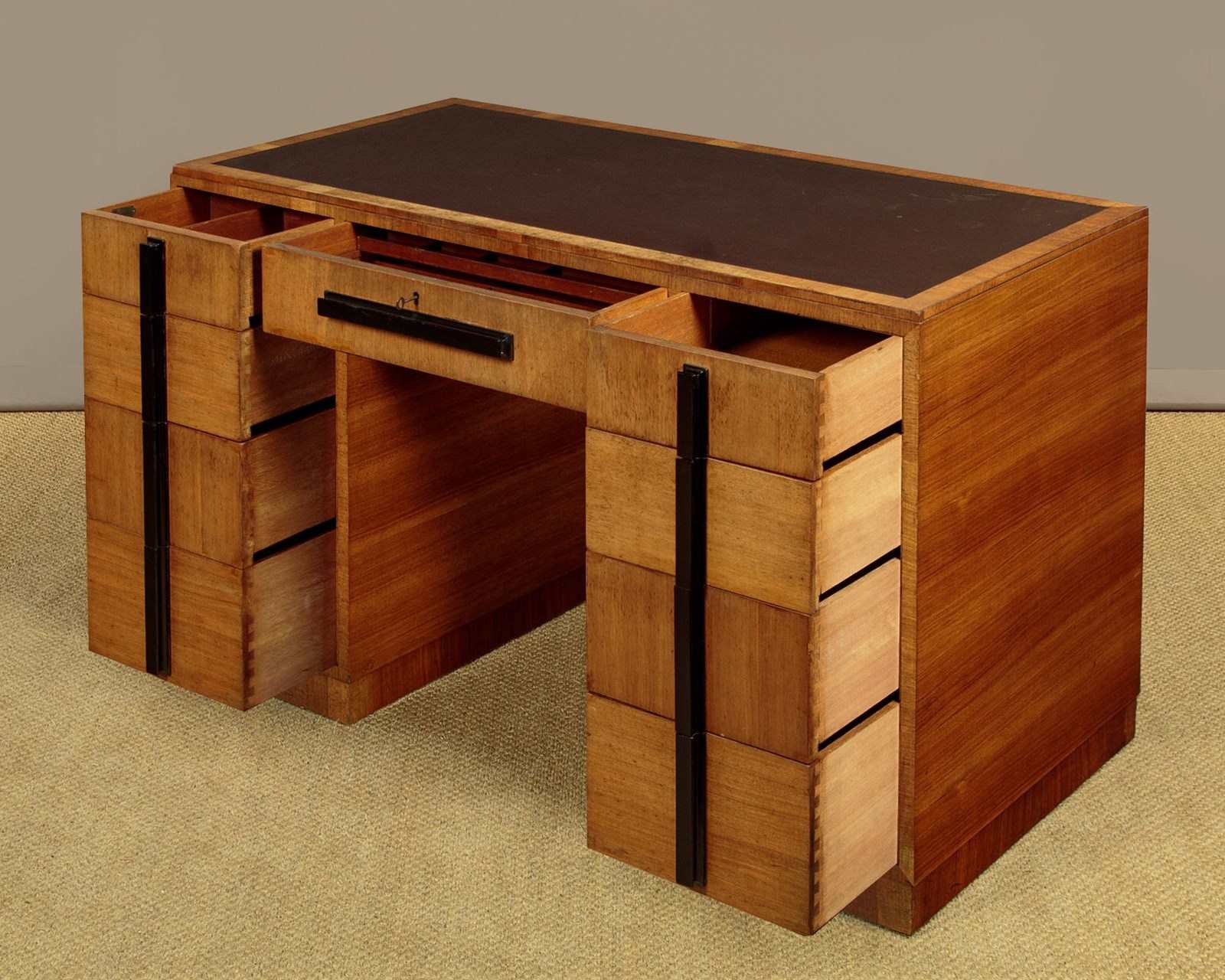 Art Deco Kneehole Desk By Waring & Gillow C.1930 - Decorative Collective