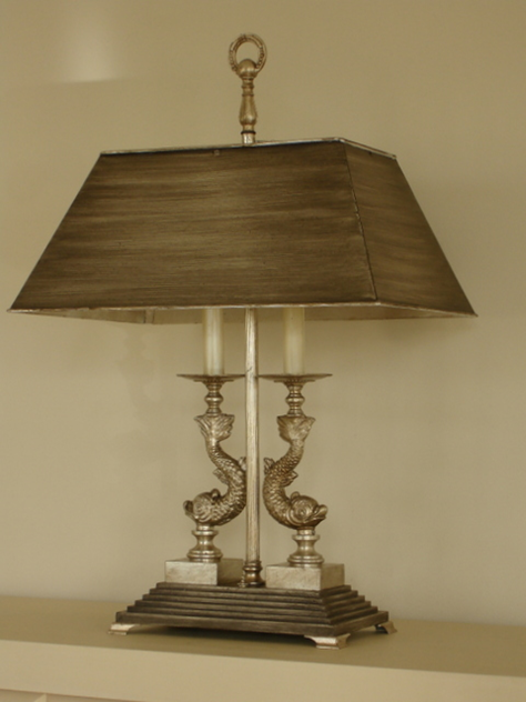 Bespoke DOLPHIN desk'/ table lamp. - Decorative Collective