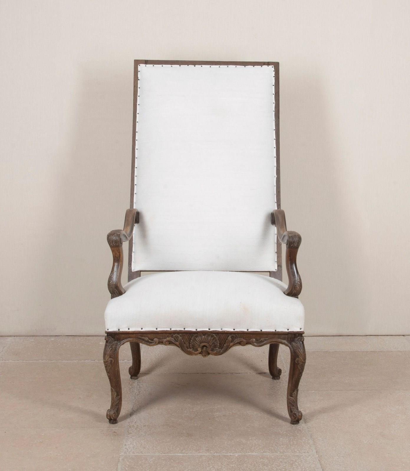 18Th Century French Louis XV High-Back Fauteuil - Decorative Collective