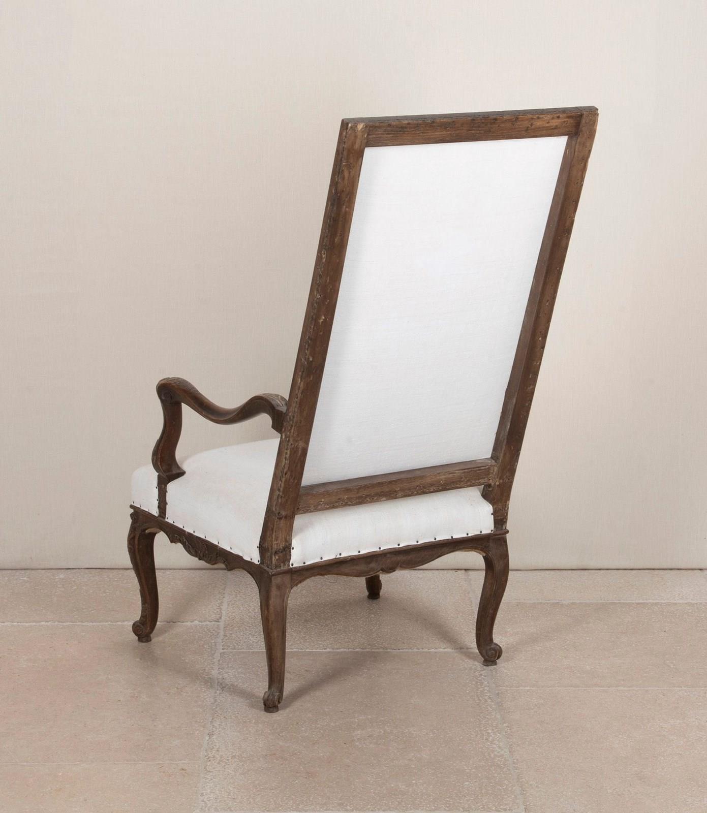 18Th Century French Louis XV High-Back Fauteuil - Decorative Collective