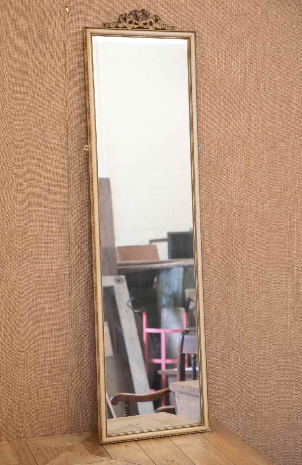 Carved & Painted Giltwood Wall Mirror With Original Decoration ...