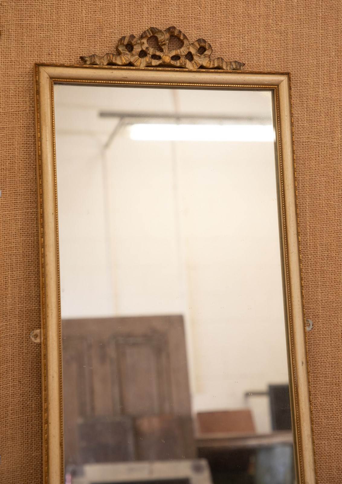Carved & Painted Giltwood Wall Mirror With Original Decoration ...