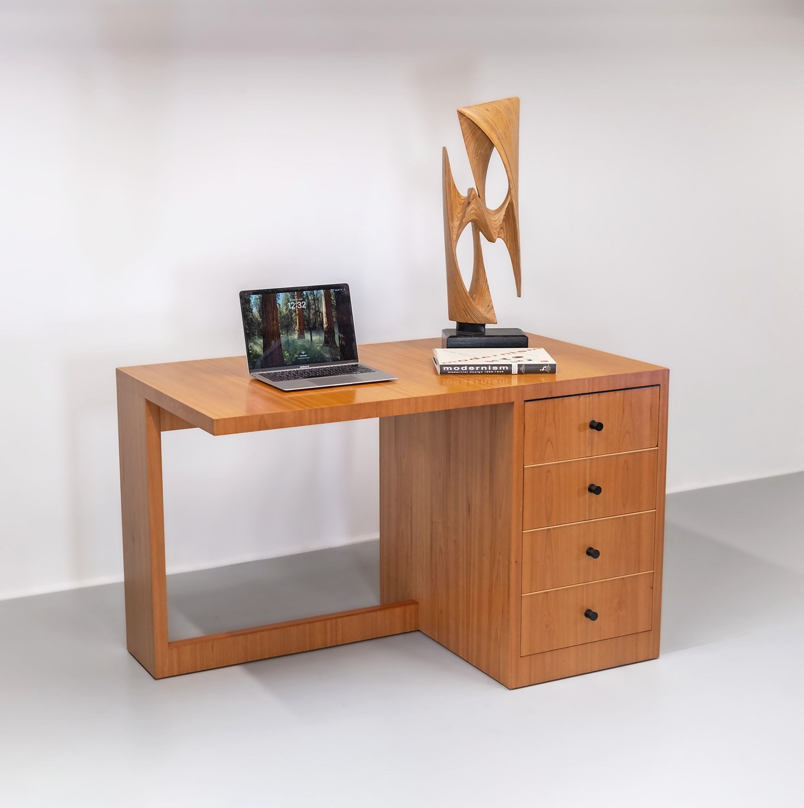 Modernist Maple Desk After Design Dick Russell 1980S Commissioned For ...